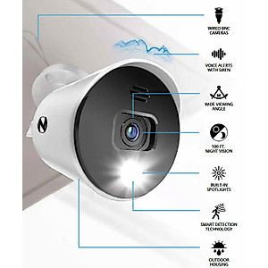 Night Owl DP2LSA 1080P Bullet Camera BNC Hard Wired add on Camera, Compatible with Select DVRs