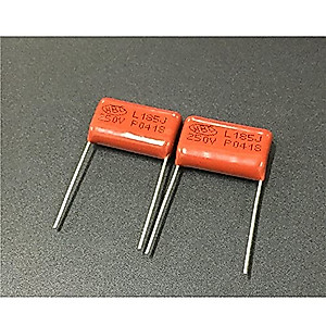 50pcs CBB 185 250V 185J CL21 1.8uF 1800nF P20 Metallized Polypropylene Film Capacitor