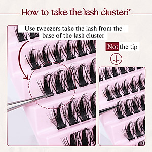 Goddvenus Individual Lashes 105pcs Anime Lashes Extension Manga Lash Clusters Wispy Eyelash Extension D Curl Eyelash Clusters Fluffy DIY Lash Extensions 14-16-18 Mixed Length