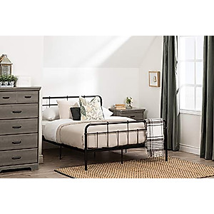 South Shore Versa Metal Complete Bed-Full-Black