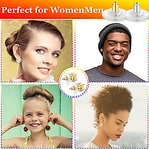 6 PCS Silver Locking Earring Backs for Studs Heavy Droopy Earrings, 925 Sterling Silver Hypoallergenice Earring Backs Replacements for Women Men (Silver)