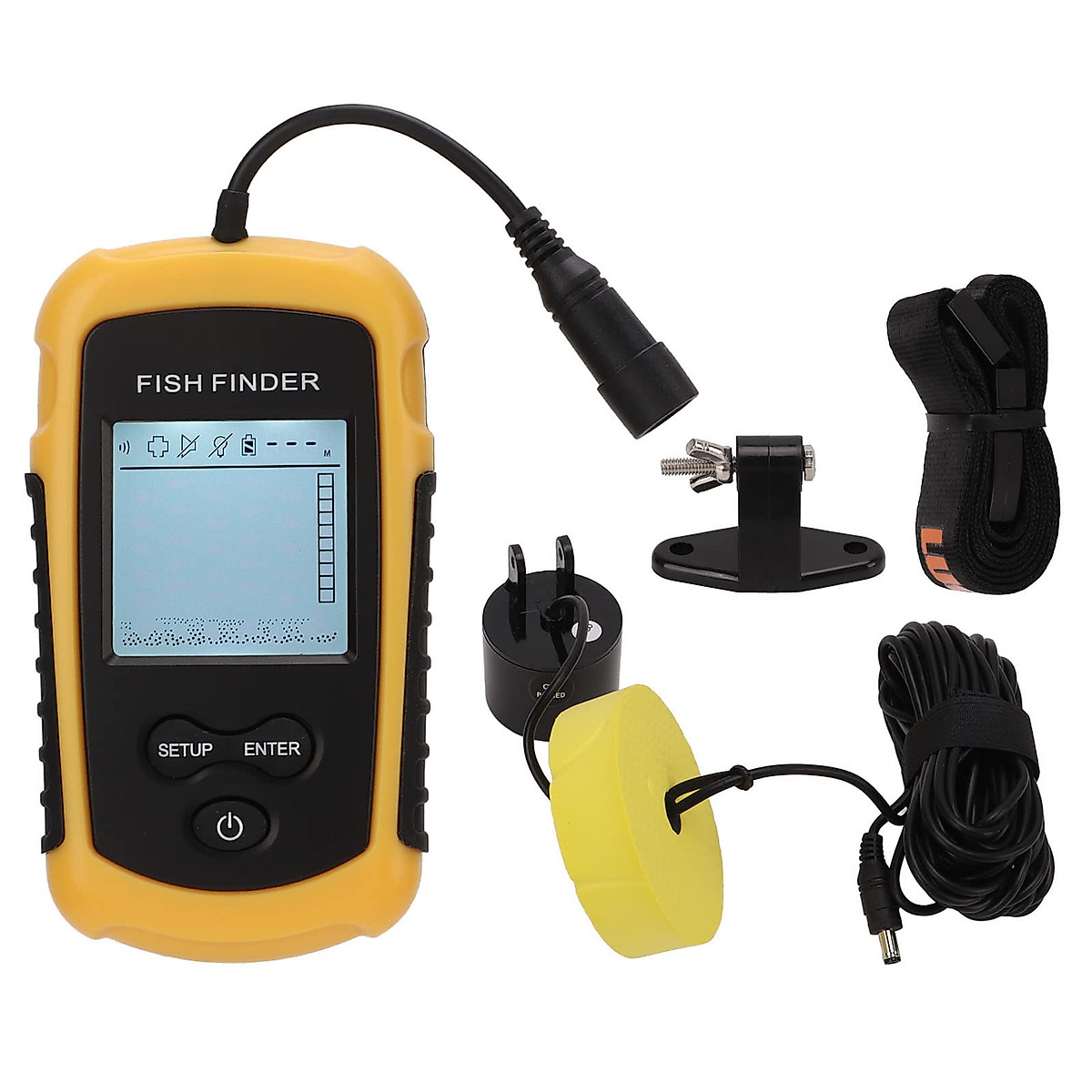 Topyond Portable Wired Fish Finder ABS Sonar Intelligent Underwater Fishfinder Handheld Depth Finder for Ice Fishing Boat Kayak Fishing