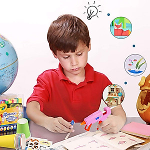 Liumai Hot Glue Gun Kit with 30pcs Glue Sticks, Mini Hot Melt Glue Gun with Carrying Case for Crafts, School DIY Arts, and Home Repair (30Watts, Pink)