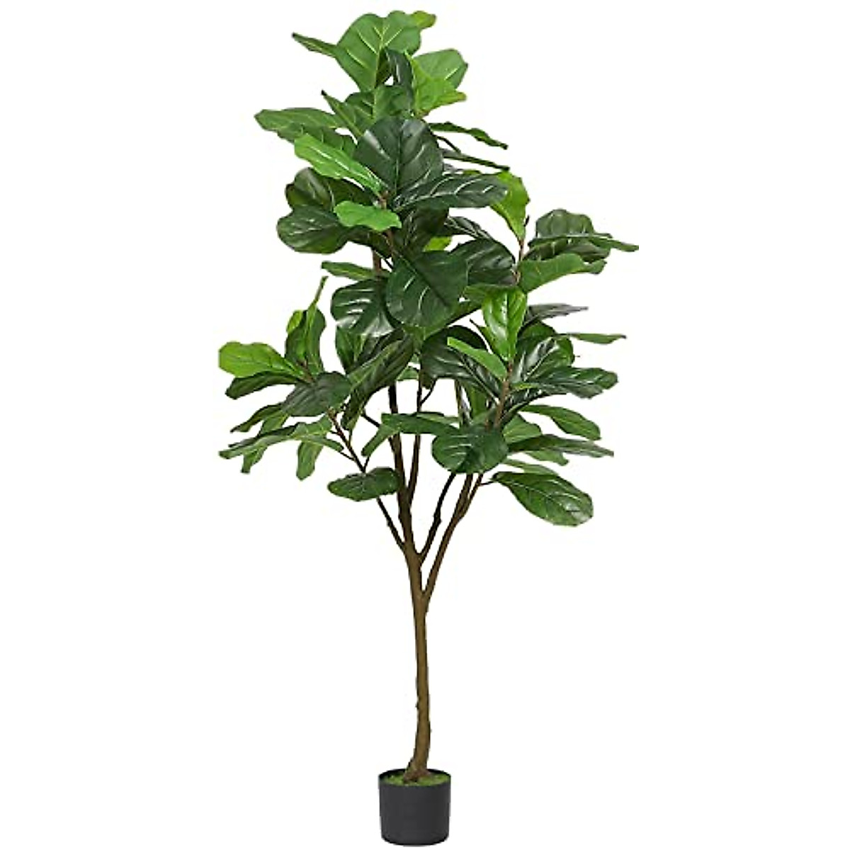 VIAGDO Artificial Fiddle Leaf Fig Tree 6ft Tall 86 Decorative Faux Fiddle Leaves Fake Fig Silk Tree in Pot Artificial Tree for Home Office Living Room Bathroom Corner Decor Indoor