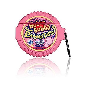 for Airpod 2/1 Case Soft Silicone Cute Cartoon Kawaii Funny Cover Fashion Protective, Cool Keychain Design Skin, for Girls Children and Boys Airpod Case with Airpods 2&1 (hubba Bubba)