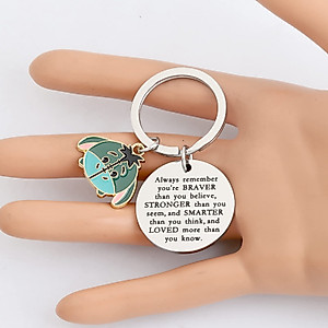 KUIYAI Donkey Quote Gift Always Remember Braver Stronger Smarter Loved Keyring Donkey Mom Dad Gift Donkey Lovers Gift For BFF (DonkeyAlwaysK)