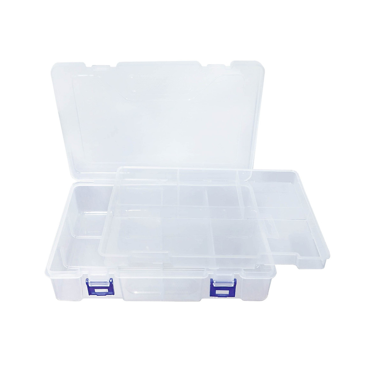 Avlcoaky Tackle Box Fishing Tackle Box Organizer with Movable Tray Snackle Box Charcuterie Container Tacklebox for Snacks Plastic Organizer Fishing Box