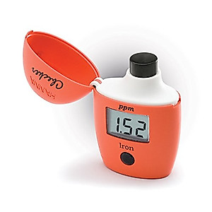 COMBO PACK! Hanna Instruments HI721 Iron Checker HC Handheld Colorimeter 0.00 to 5.00 ppm Range plus (1) HI 721-25 (25 reagents)