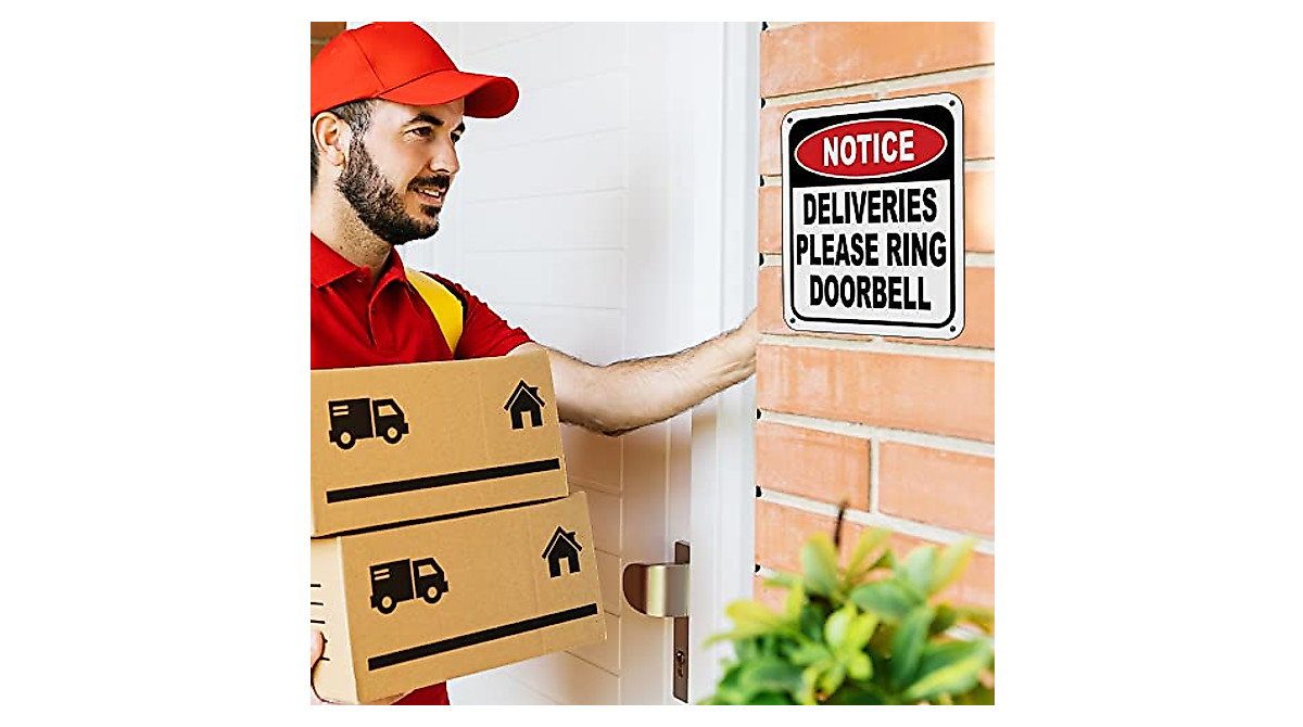 Delivery Sign for Packages - Durable Aluminum Outdoor Indoor Sign