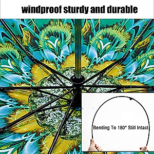 ElifeAcc Windproof Travel Umbrella, Golf Rain Umbrellas for Men & Women - UMBRELLAS Spectrum Popular Style for Travel, Camping, Hiking, Backpacking, Fishing and Other Outdoor Activities