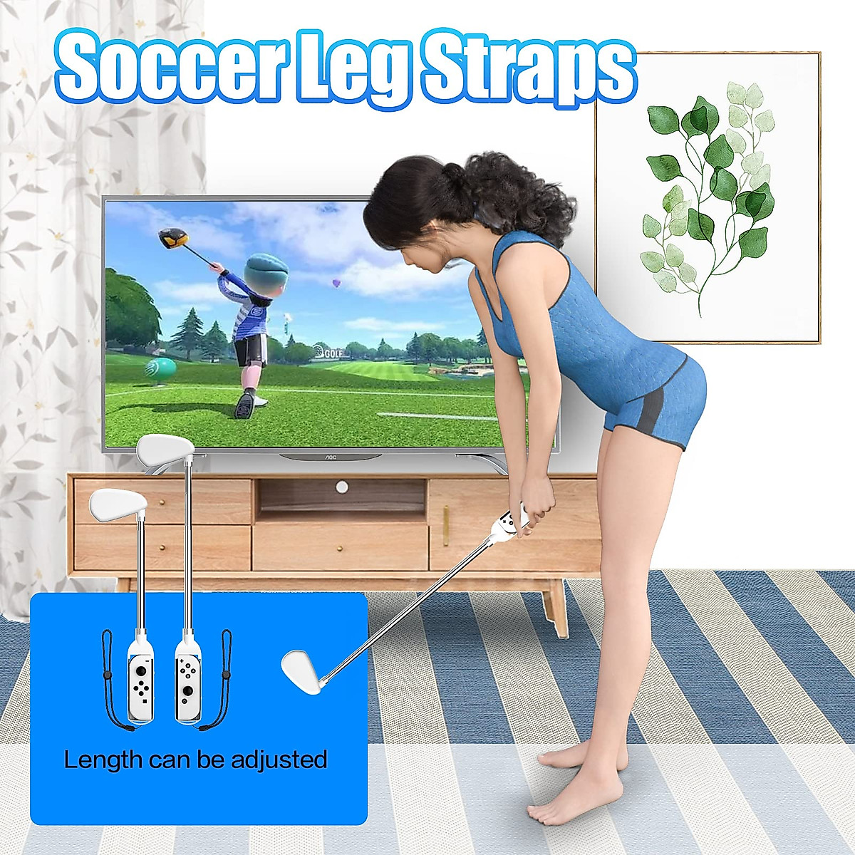 Nintendo 𝐒𝐰𝐢𝐭𝐜𝐡 𝐒𝐩𝐨𝐫𝐭𝐬 𝐀𝐜𝐜𝐞𝐬𝐬𝐨𝐫𝐢𝐞𝐬, Nintendo Switch Sports Leg Strap, Switch Tennis Racket, Switch Boxing Grips, Switch Wrist Straps and Switch Golf Club - White