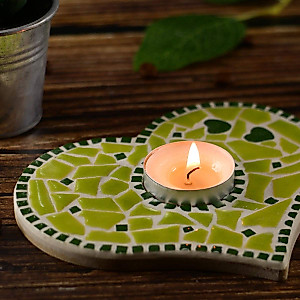 Mosaic Craft Kit, Tea Light Base DIY Art Handcrafted Project Pink Blue