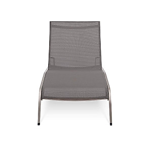 Modway Savannah Outdoor Patio Mesh Chaise Lounge Chair in Gray
