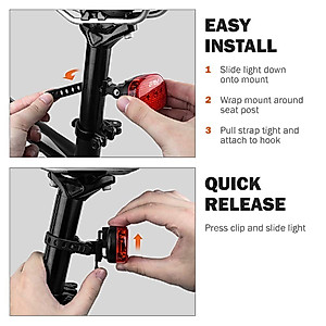 BV Medium Bike Seat Bag and Attachable Tail Light