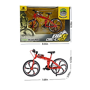 Ming You Alloy Bike Toy - The Die-cast Cross-Country Bike Model is Used for Various Home Decorations, Handicraft Collections. Birthday Gifts for Boys and Girls Bicycle Loversycle Lovers (Black/Red)