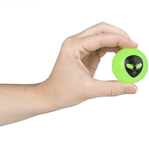 Rhode Island Novelty Glow-in-The-Dark Alien Hi-Bounce Balls (1 dz)