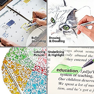 Lineon Gel Pens 108 Colours Gel Pen Set for Adult Colouring Books Art Markers