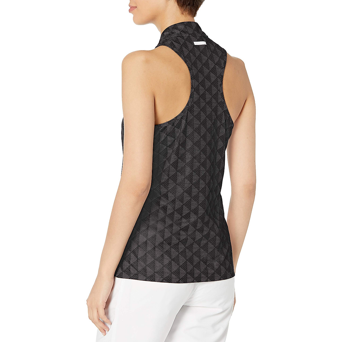 adidas Golf Women's Heat.RDY Racerback Primegreen Polo Shirt, Black, Large