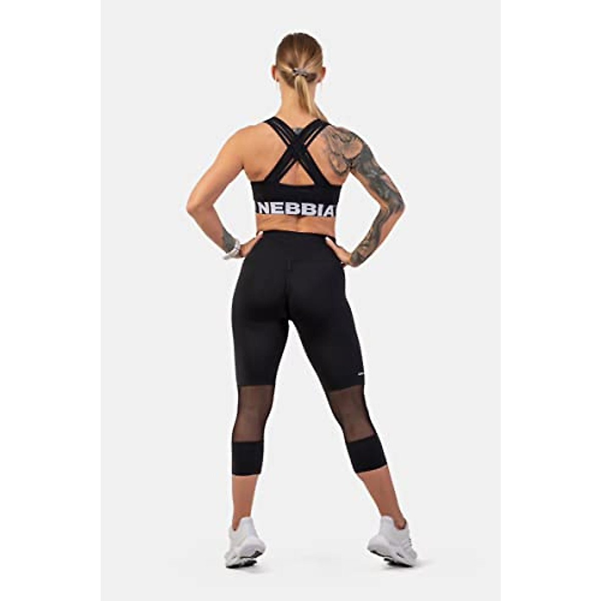 NEBBIA High-Waist ¾ Length Sporty Leggings 406 Black