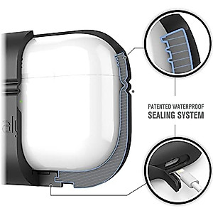 Catalyst Waterproof Special Edition Case for AirPods Pro (1st and 2nd Gen) Compatible Wireless Charging, One-Piece Design, High Drop Protection, with Carabiner, Soft-Touch - Stealth Black
