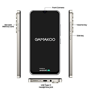 GAMAKOO G23 Unlocked Cell Phone 64GB+4GB Dual SIM 6.52” 4000mAh Battery 4G Android Smartphone 13MP+8MP Camera (White)