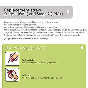 Grosmimi Replacements (Straw kit 2-counts, Stage 2)