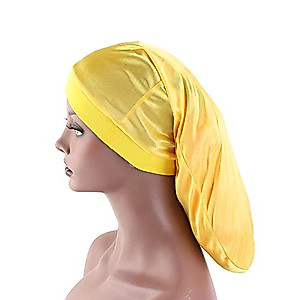 Unisex Spandex Satin Dreadlocks & Braids cap 3 Packed,Night Sleeping Head Covers for Women Men (Wine+Grey+Black)