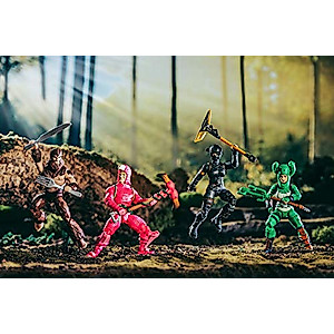 Fortnite Alchemist Squad Mode, 4 Figure Pack - 4 Inch King Flamingo, Prickly Patroller, Bigfoot, Elite Agent Collectible Action Figures, Plus 5 Harvesting Tools, 4 Weapons, 4 Building Materials