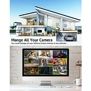 LaView Outdoor Security Cameras 1080P HD,Cameras for Home Security with AI Human Detection,Waterproof IP65,2-Way Audio,Clear Night Vision,2.4G WiFi,SD Card Slot&US Cloud Storage,Work with Alexa,ONVIF