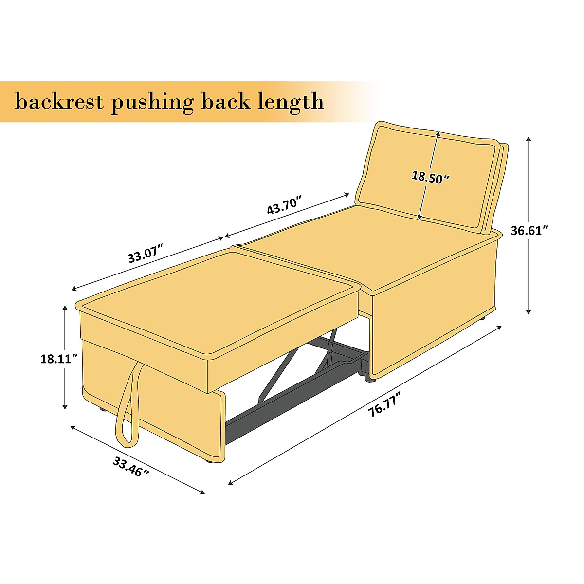 VANOMi Sleeper Chair, Convertible 3-in-1 Chair Sofa Bed, Boucle Pull-Out Bed with Adjustable Backrest, Oversized Sleeper Chairs for Adults for Living Room Bedroom Small Spaces