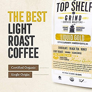 Organic Light Roast Whole Bean Coffee, The Best Espresso Beans from Peru - Fair Trade, Single Origin Mycotoxin & Mold Free Fresh Peruvian Purity | Super Healthy Arabica for Peak Performance - Low Acid
