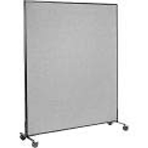 Global Industrial 60-1/4"W x 99"H Mobile Office Partition Panel, Gray