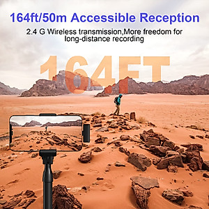 IIQ 2 Pcs Wireless Lavalier Microphone for iPhone iPad with Charging Case,48H Battery Life Clip On Wireless Mic for iPad -Recording Mic for Interview Video Podcast Vlog