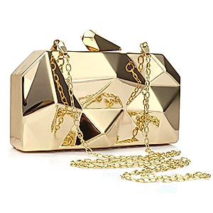 Ladies Vintage Clutch Purse Cocktail Wedding Party Evening Clutch Bag (Gold)
