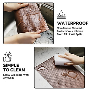 Drawer and Shelf Liner - Truly Non-Slip, Non-Adhesive, Kitchen Cabinet Liners - Heavy, Thick, Durable, Waterproof - Easy Cut to Fit and Protect Any Shelves, Tool Box, Bathroom Surfaces (Brown, 30 FT)