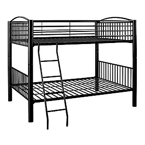 Powell Heavy Metal Bunk Bed, Full-Over-Full, Black