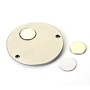 TOPNIKE Clean or Dirty Dishwasher Magnet, Diameter 2.75", with 2 of Round Magnets and a VHB Tape, 1 Pack, (Silver Aluminum)