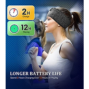 Perytong Sleep Headphones - Bluetooth Headband Christmas Theme Headphone Headband Earbuds Over On Ear Headphones for Side Sleepers Tech Gadgets Birthday Gifts for Women Men Sleeping Running