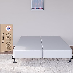 Greaton Fully Assembled Wood Traditional Box Spring/Foundation for Mattress, King Size, White