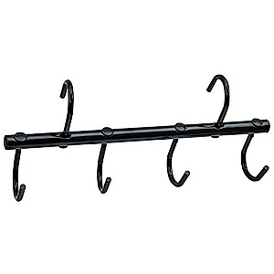 JeffersEquine 4 Hook Portable Tack Rack, Black