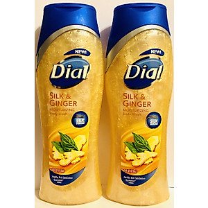 Dial Moisturizing Body Wash - Silk & Ginger - Net Wt. 16 FL OZ (473 mL) Per Bottle - Pack of 2 Bottles