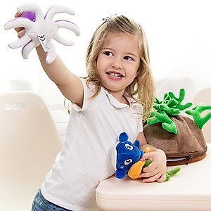 Prextex 5-pc Stuffed Sea Animal & Toy Storage | Soft Plush Sea Creatures Toys for Kids | Small/Mini Stuffed Animals in Bulk | Cute Toy Ocean Decor, Ocean Animals | Birthday Gift Bag, Party Favor/Decor