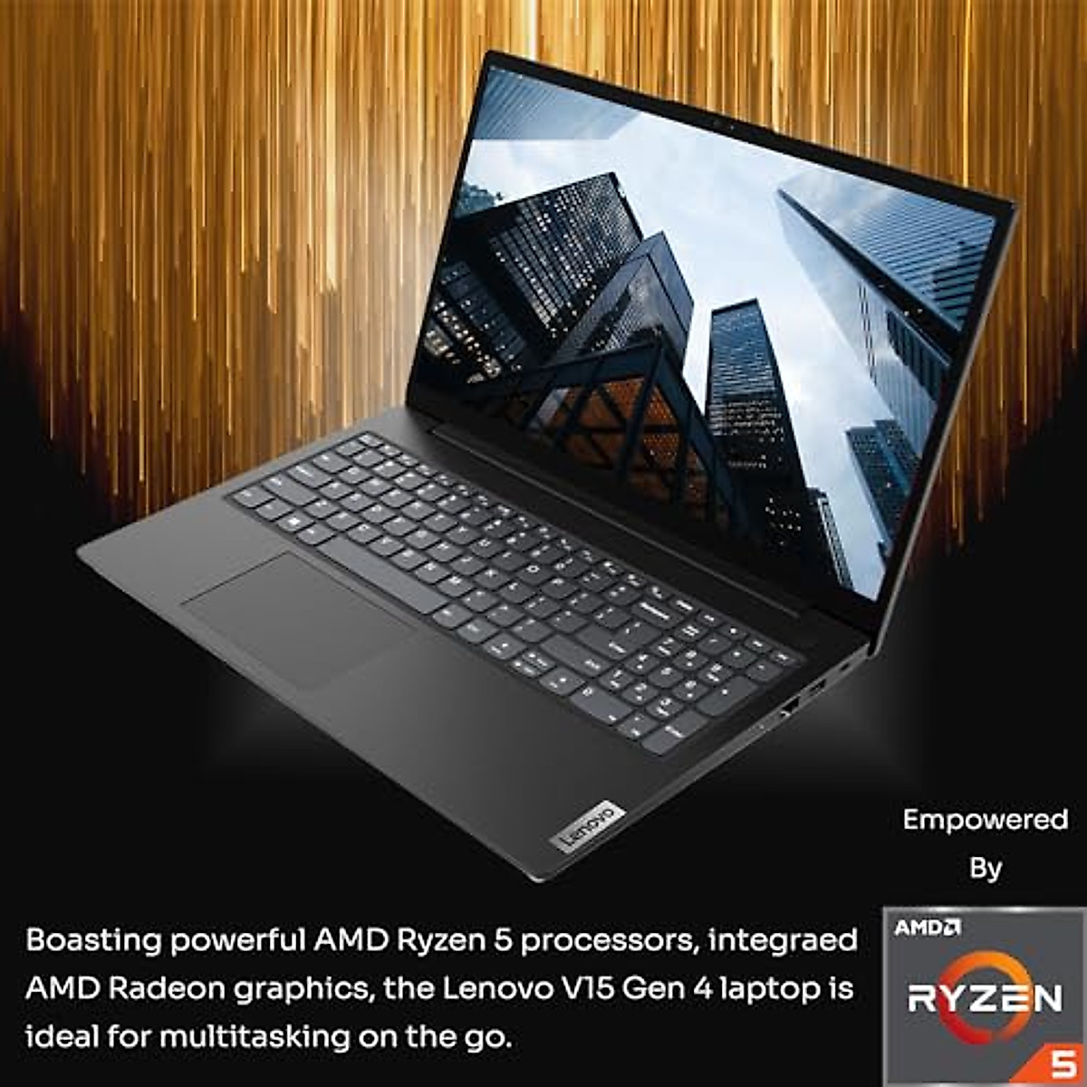 Lenovo V15 Gen 4 Business Laptop, 15.6" FHD Screen, AMD Ryzen 5 5500U, 16GB RAM, 1TB SSD, Webcam, HDMI, Wi-Fi, Windows 11 Pro, Black