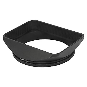 Haoge 72mm Square Metal Screw-in Mount Lens Hood Shade with Cap for 72mm Canon Nikon Sony Leica Leitz Carl Zeiss Voigtlander Nikkor Panasonic Fujifilm Olympus Lens and Other 72mm Filter Thread Lens