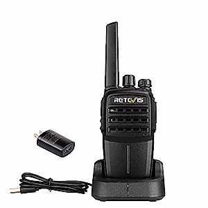 Retevis RT40B Walkie Talkie Rechargeable,Mini 2 Way Radio for Adults, Rugged Two Way Radios Rechargeable, Handheld USB Charging Base Emergency Alarm, for Adults Skiing Hunting Cruise Gifts (1 Pack)