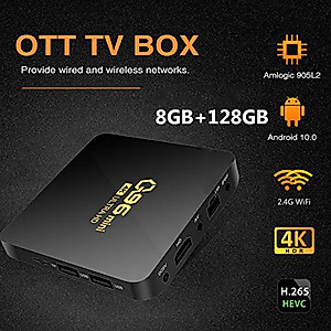 X96 Mini Android 9.0 TV Box Amlogic S905W Quad Core 2GB RAM 16GB ROM, Support 2.4G WiFi 100M Ethernet 3D/4K HD HDR H.265 Android Box