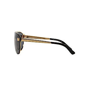 Versace Woman Sunglasses Gold Frame, Dark Grey Lenses, 0MM