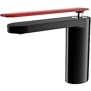 Kitchen & Bath Fixtures Taps Faucet,EuropUPC Style Copper Black Paint Basin Faucet Hotel Engineering Bathroom Hot and Cold Long Mouth Faucet