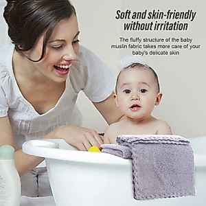 Sunny zzzZZ Ultra Soft 24 Pack Baby Washcloths - 10x10 Inches - Coral Fleece Extra Absorbent Wash Clothes for Babies, Infants and Toddlers - Sensitive Skin and Newborn - Ideal Baby