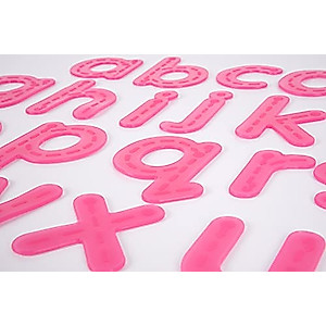 TickiT SiliShapes Trace Alphabet - Set of 26 - Transparent Silicone Letters With Traceable Broken Lines and Directional Arrows - Lowercase - Teach Letter Recognition and Formation